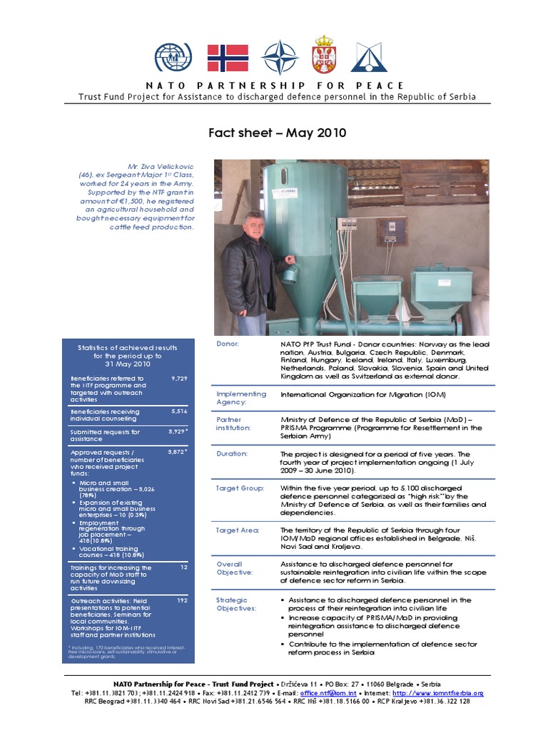 NTF Fact Sheet - May 2010 | PDF | Serbia | Europe Travel