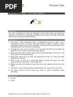 Back Scratch Test for Seniors' Flexibility | PDF | Wellness | Lifestyle