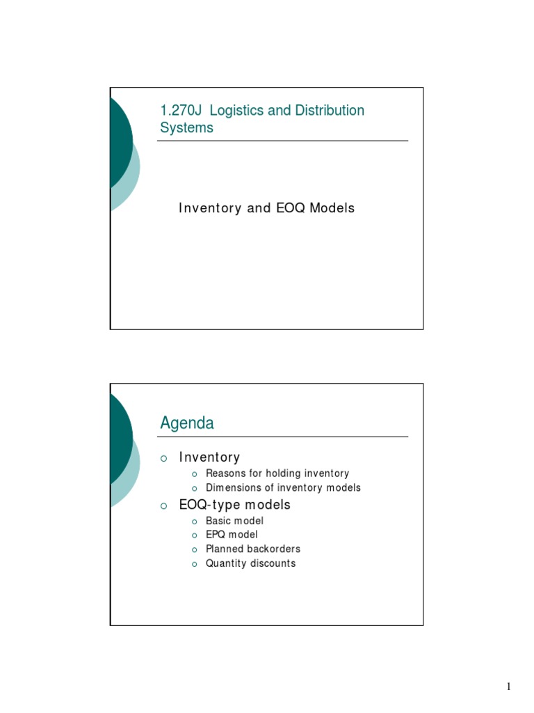 EOQ and Inventory Models Guide | PDF