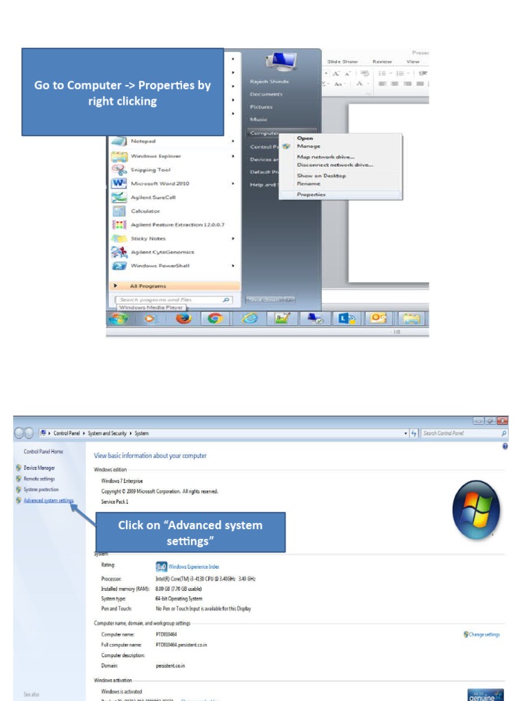 Go To Computer - Properties by Right Clicking | PDF