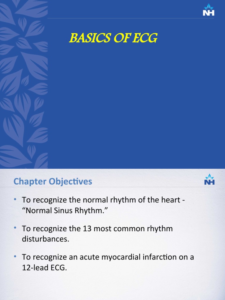 Basics of ECG | PDF | Electrocardiography | Cardiovascular System