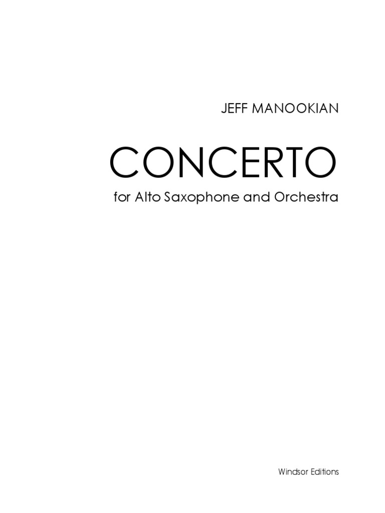 IMSLP424704-PMLP689588-SAXOPHONE CONCERTO Full Score | PDF | Orchestras ...