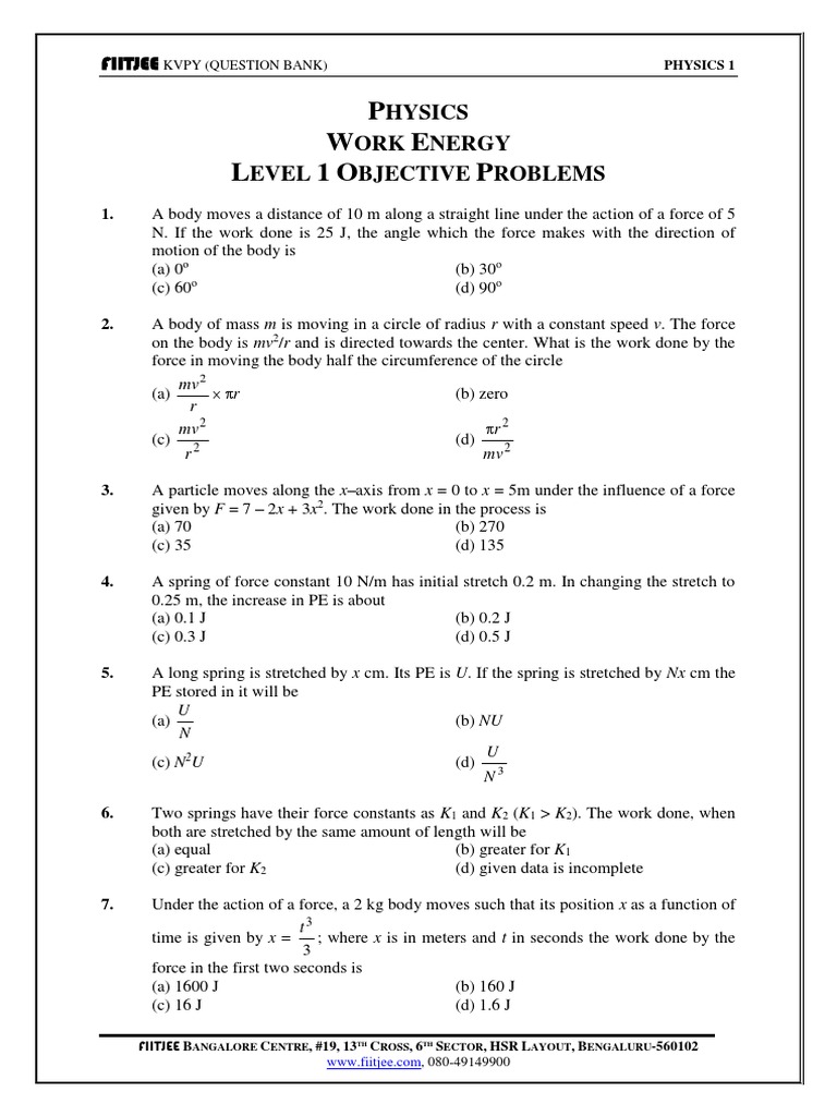 3 Work-Energy PDF | PDF | Force | Spacetime