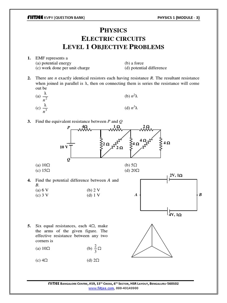 10.electric Circuits PDF | PDF | Electrical Resistance And Conductance ...