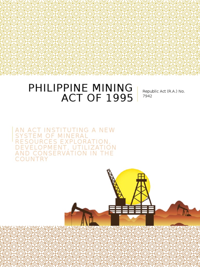 Philippine Mining Act of 1995 - Part1 | PDF | Standing (Law) | Mineral ...
