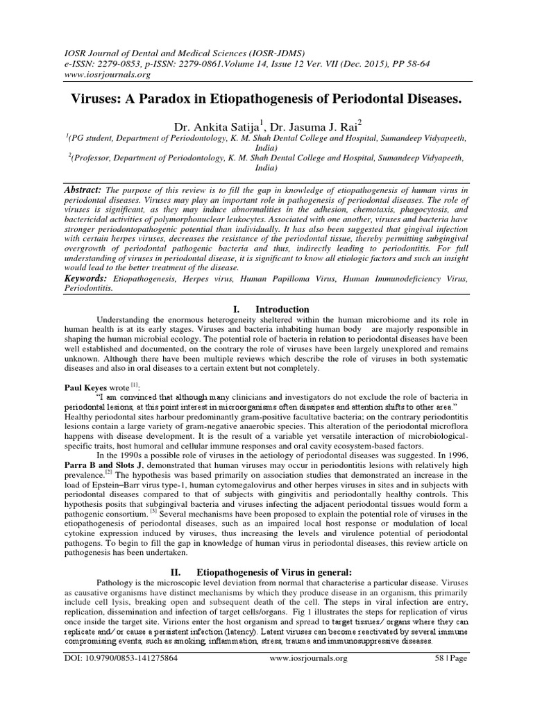 Viruses A Paradox in Etiopathogenesis of PDF | PDF | Virus | Macrophage