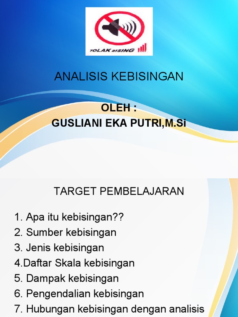 Analisis Kebisingan | PDF