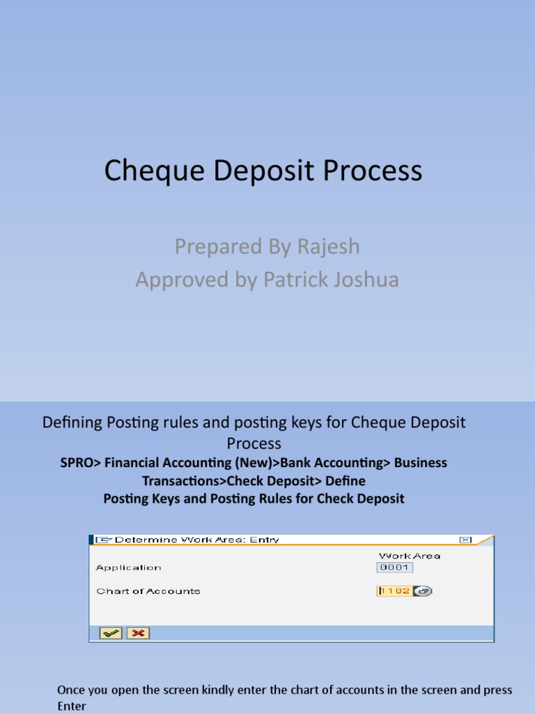 Cheque Deposit Process-F11 | PDF