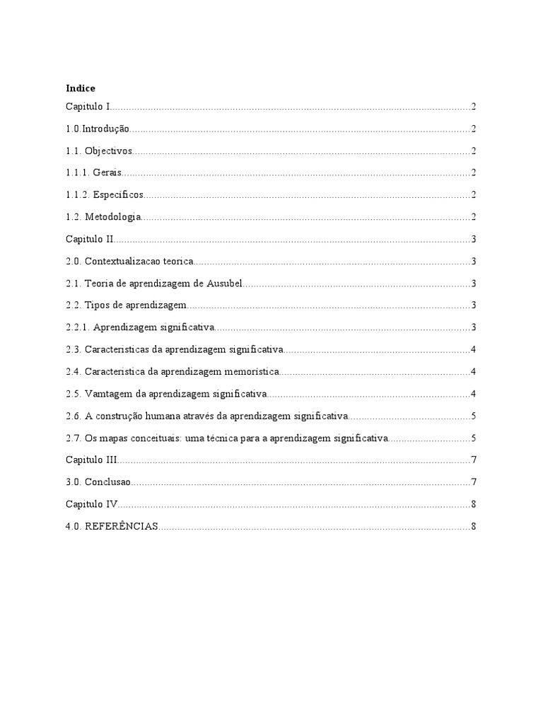 Aprendizagem Significativa de Ausubel | PDF | Aprendizado | Conhecimento