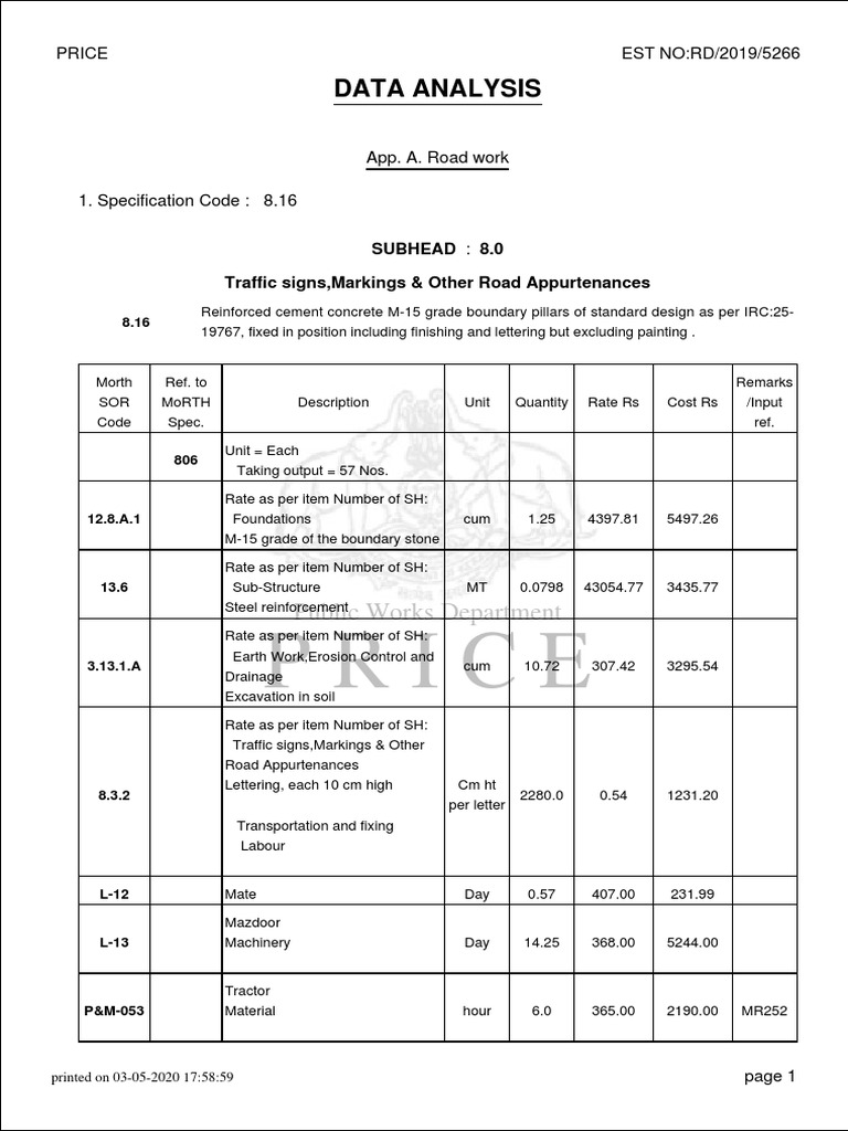 Price: Data Analysis | PDF | Economic Sectors | Business