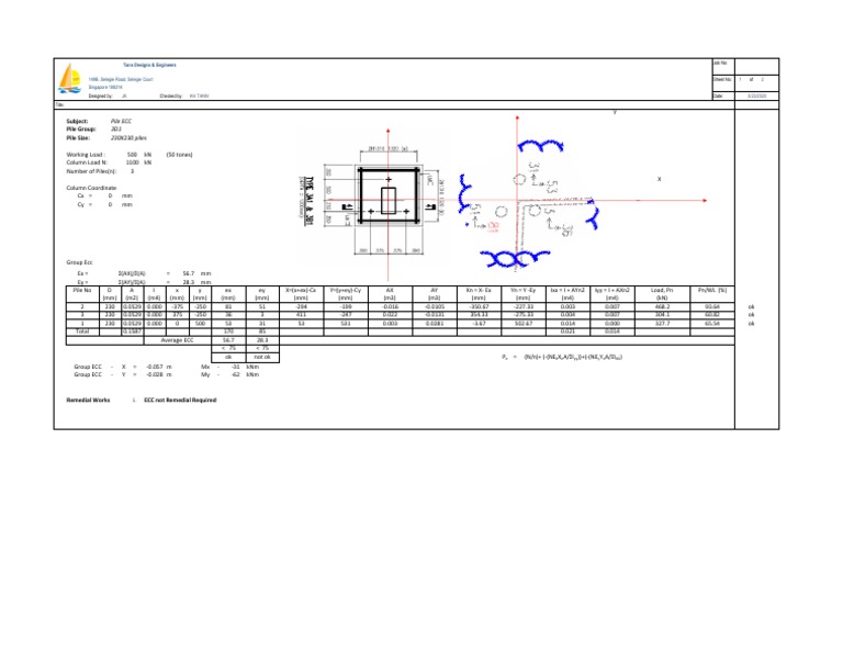 Pile ECC 3D1 230X230 Piles: Subject: Pile Group: Pile Size | PDF | Unrest
