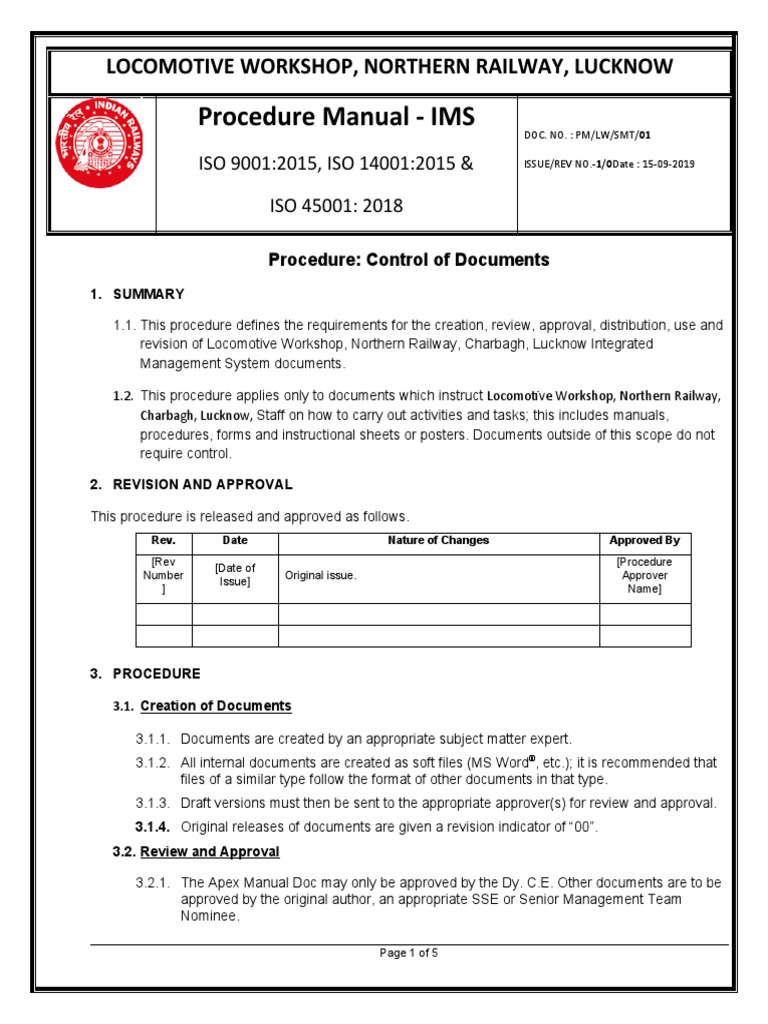 Procedure - Control of Documents | PDF | Computer File | Specification (Technical Standard)