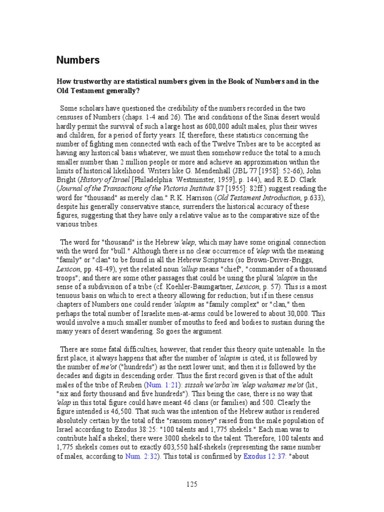 Numbers APOLOGETICS | PDF | Religious Texts | Torah