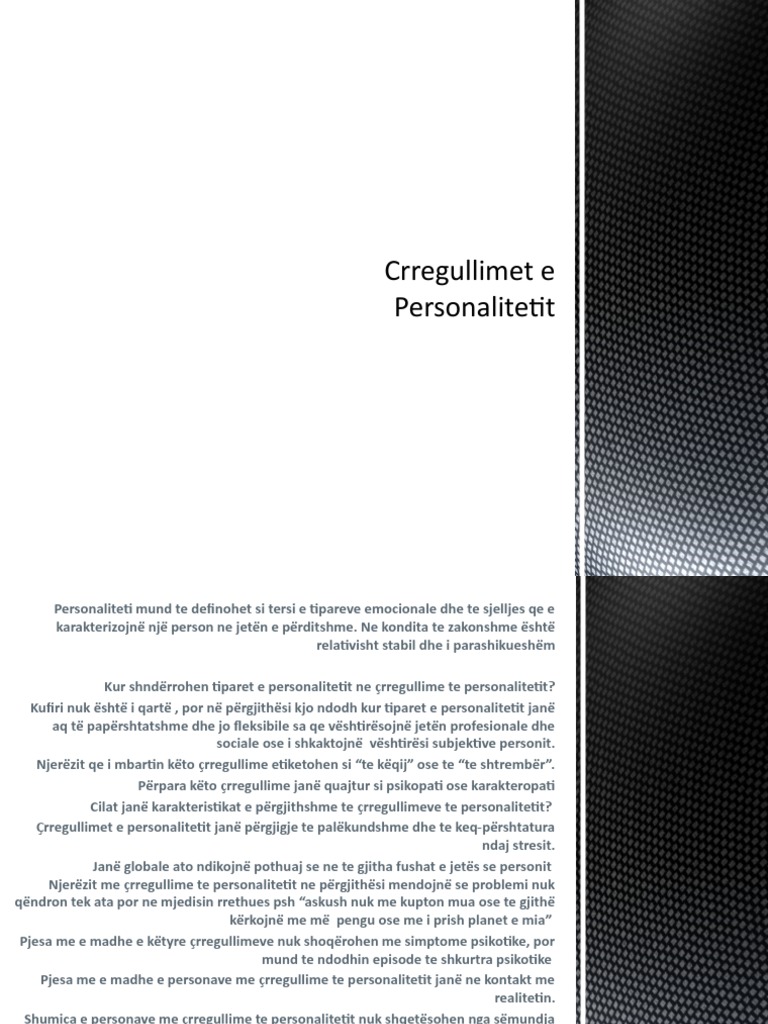 Crregullimet e Personalitetit | PDF