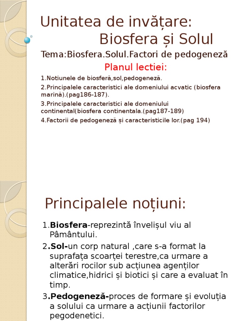 Biosfera. Solul | PDF