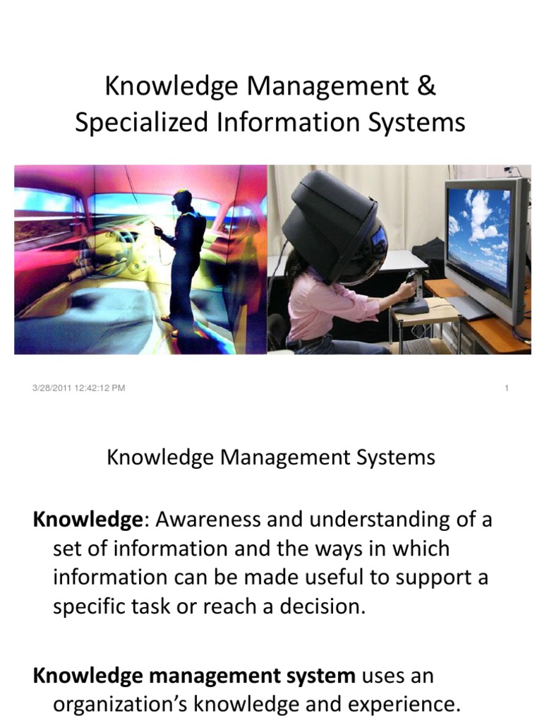 Knowledge Management & Specialized Information Systems | PDF ...