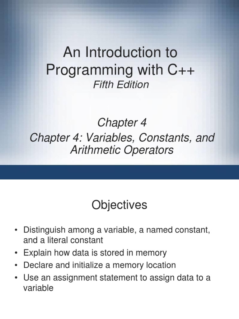 Variables, Constants, and Arithmetic Operators | PDF | Data Type | C++