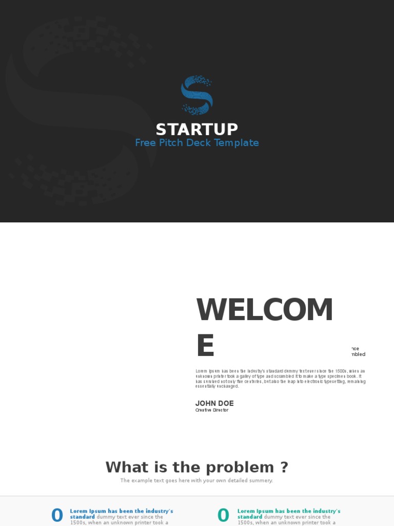 A Template For A Startup Pitch Deck Pdf Software Computing And
