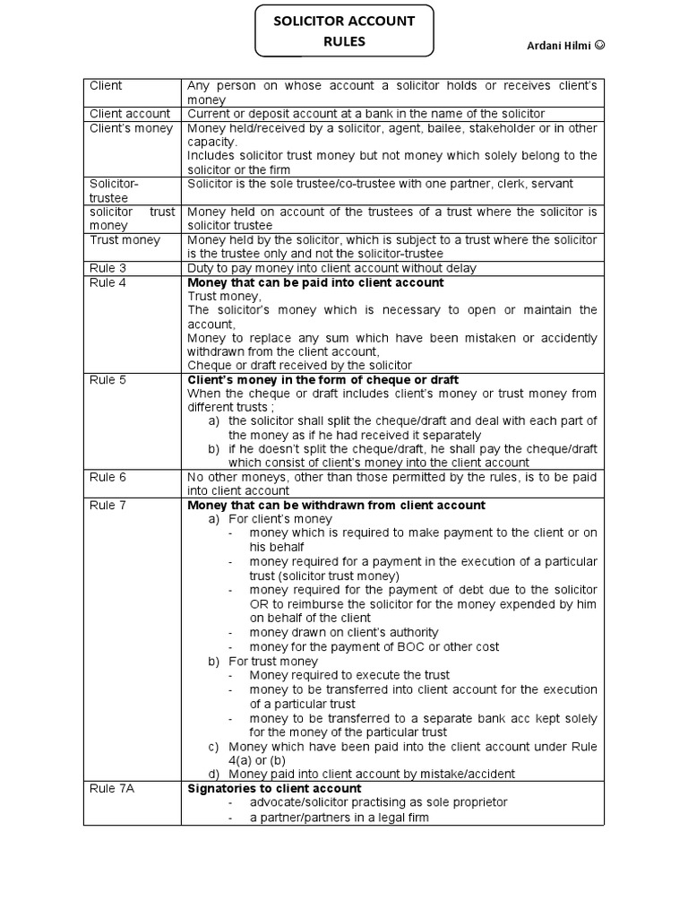Money That Can Be Paid Into Client Account | PDF | Bookkeeping | Debits ...