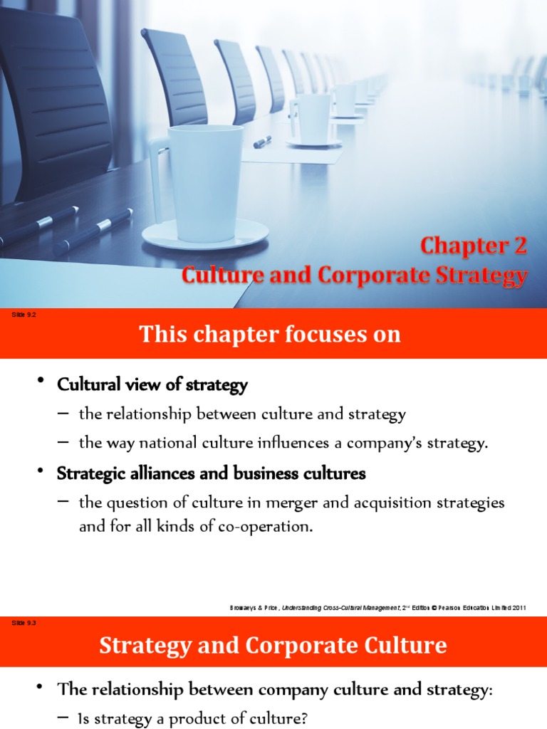 Chapter 2-Culture and Corporate Strategy | PDF | Mergers And ...