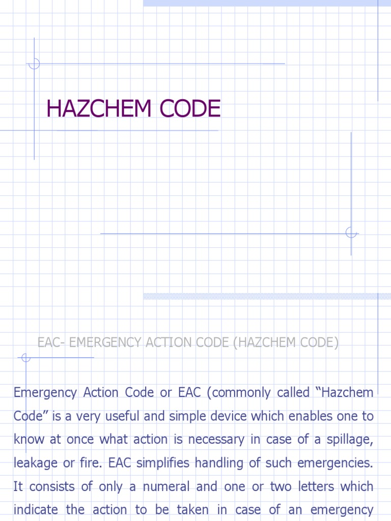 1.8 Hazchem Code | PDF | Emergency Management | Public Safety
