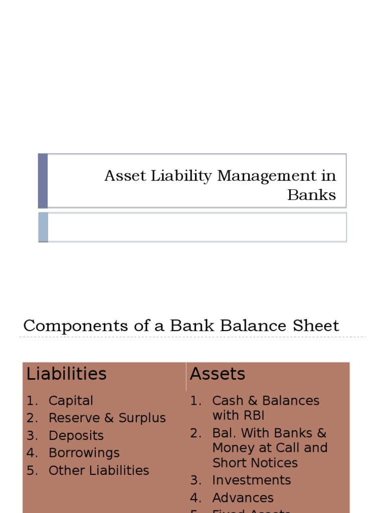 Assets Liability Management | PDF | Market Liquidity | Banks