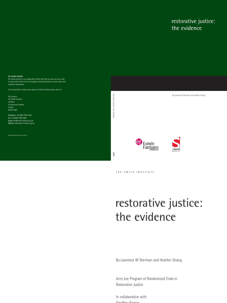 Restorative Justice | PDF | Restorative Justice | Crime & Violence