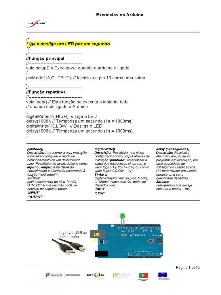Exercicios Arduino | PDF | Arduino | Engenharia Elétrica