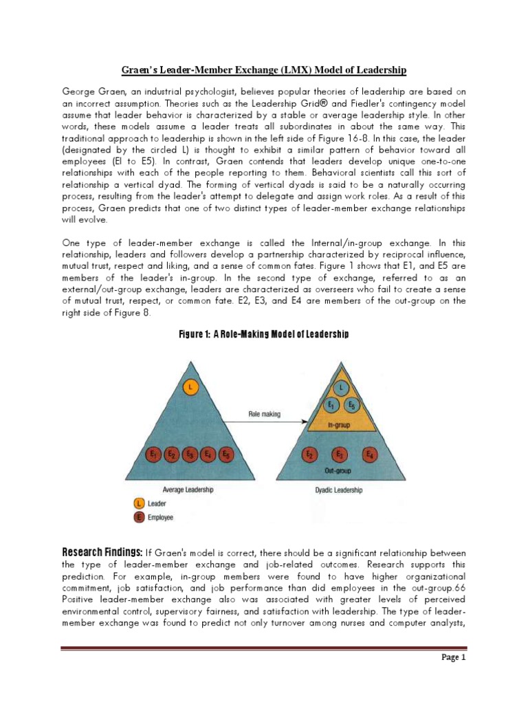 Graens LMX Model | PDF | Systems Psychology | Leadership