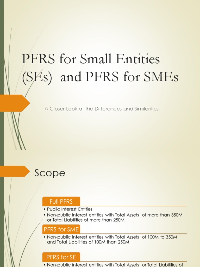 PFRS for Small Entities Overview | PDF | Deferred Tax | Revenue