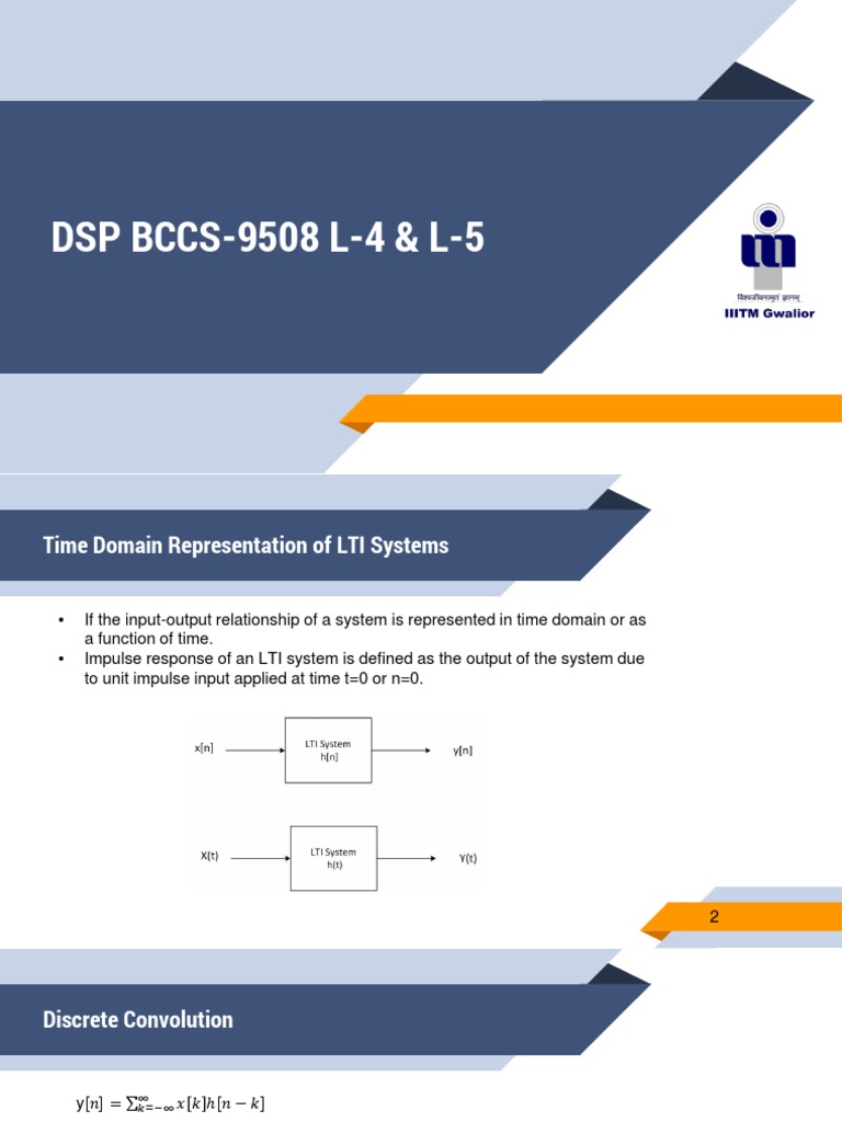 DSP BCCS-9508 L-4 & L-5 | Download Free PDF | Convolution | Theoretical Computer Science