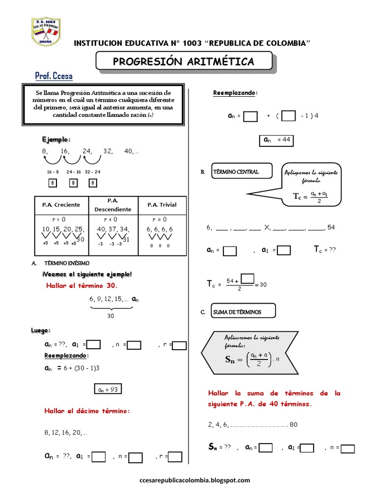 Fundamentos y Problemas de Progresiones Aritmeticas Ccesa007 | PDF | Ajedrez | Enseñanza de ...