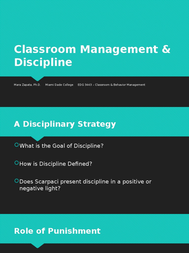Classroom Discipline Strategies | PDF