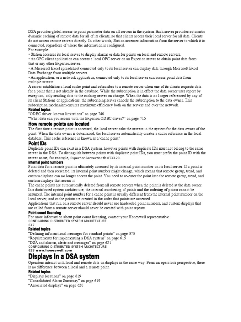Displays in A DSA System: How Remote Points Are Located | PDF | Cache ...