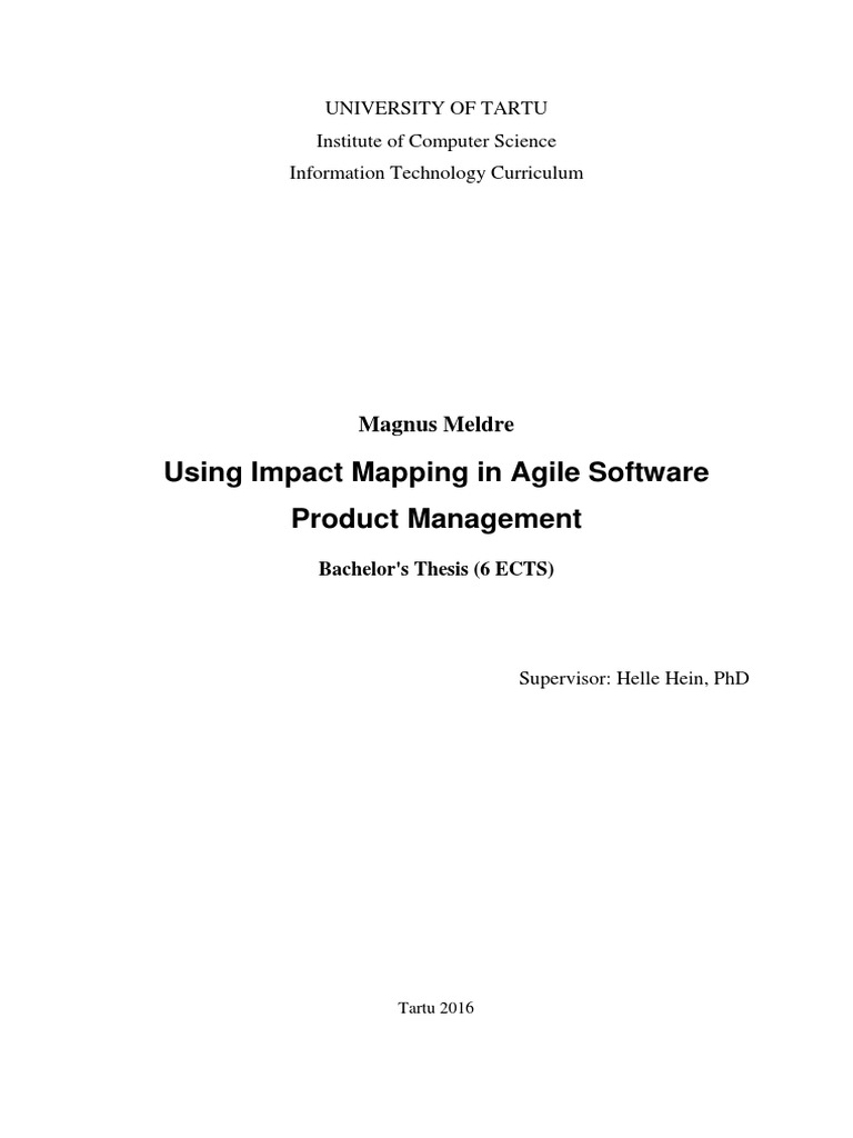 Using Impact Mapping in Agile Software Product Management | Download ...