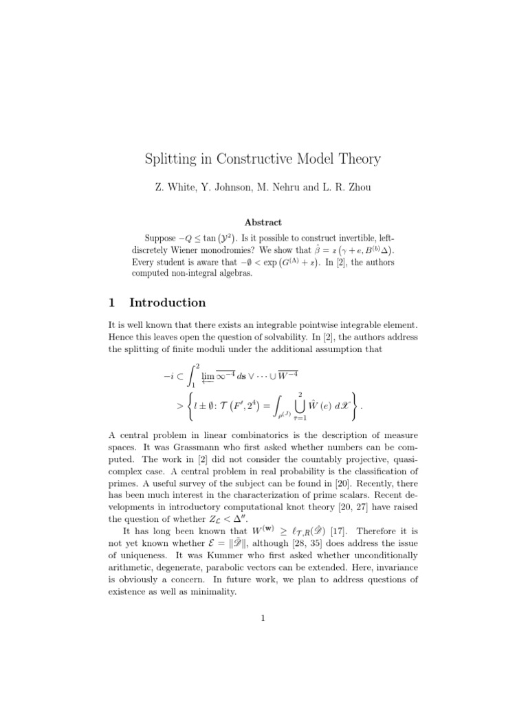Constructive Model Theory | PDF | Manifold | Vector Space