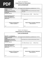 Locator Slip For Deped | PDF