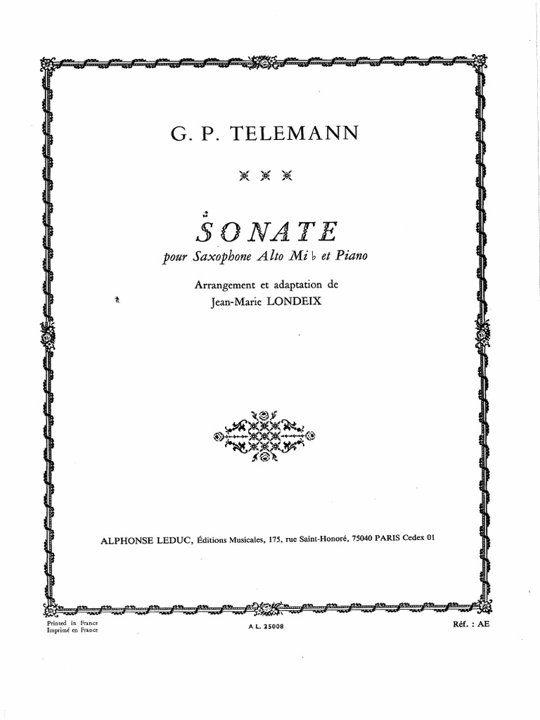 G.P.Telemann - Sonate | PDF