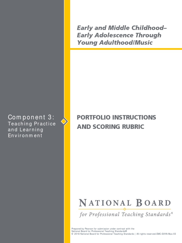 EMC EAYA Music Component 3 Instructions National Board | PDF | Rubric ...