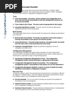 Project Go No Go Checklist | PDF