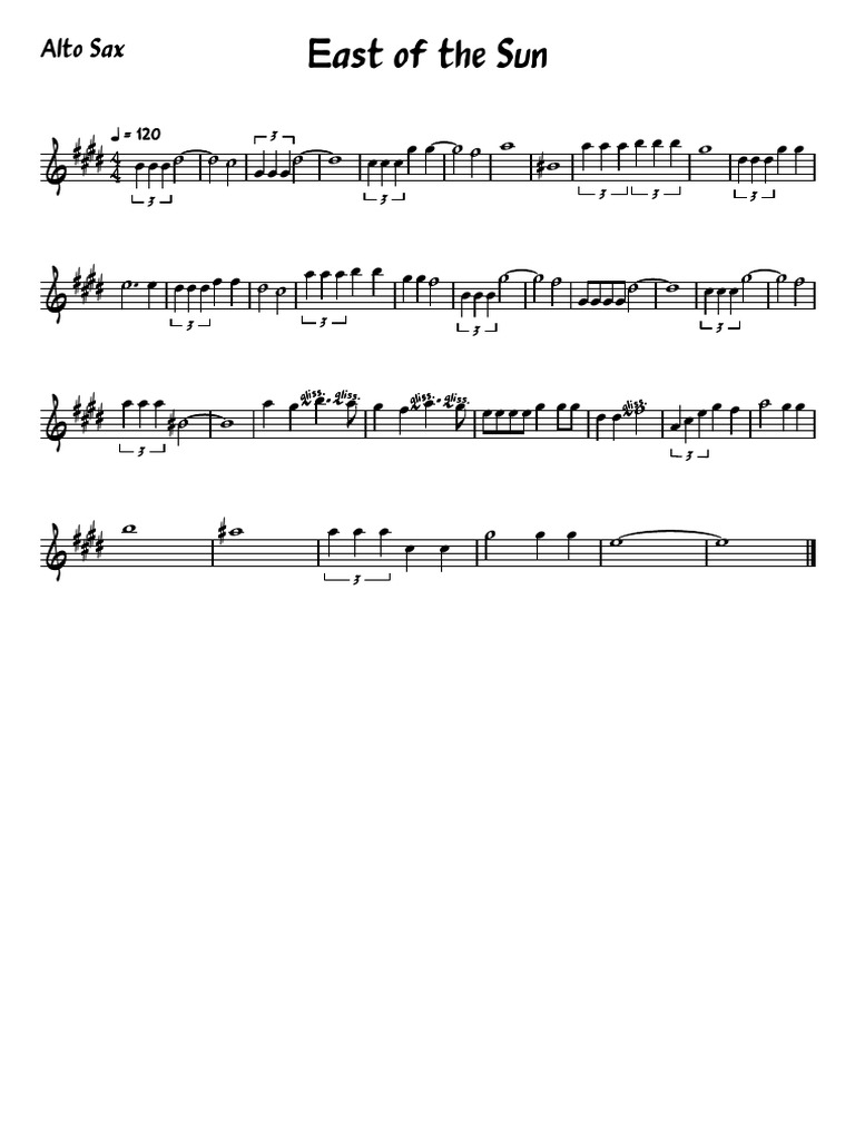 East of The Sun-Alto Sax | PDF
