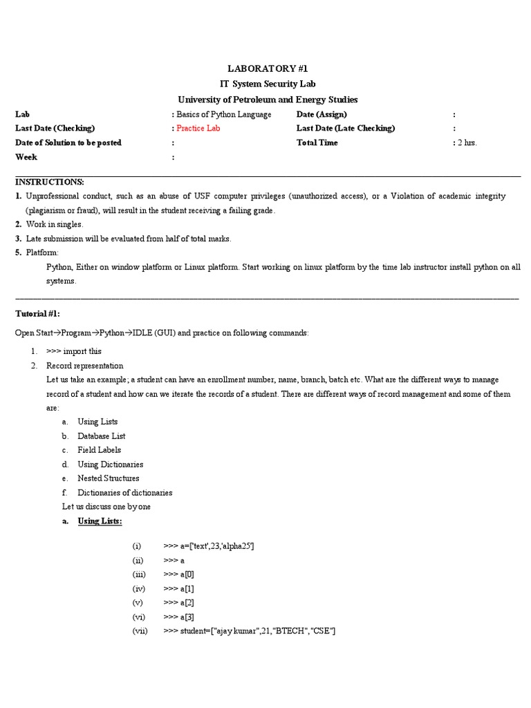Laboratory #1 IT System Security Lab University of Petroleum and Energy Studies | PDF | Software ...
