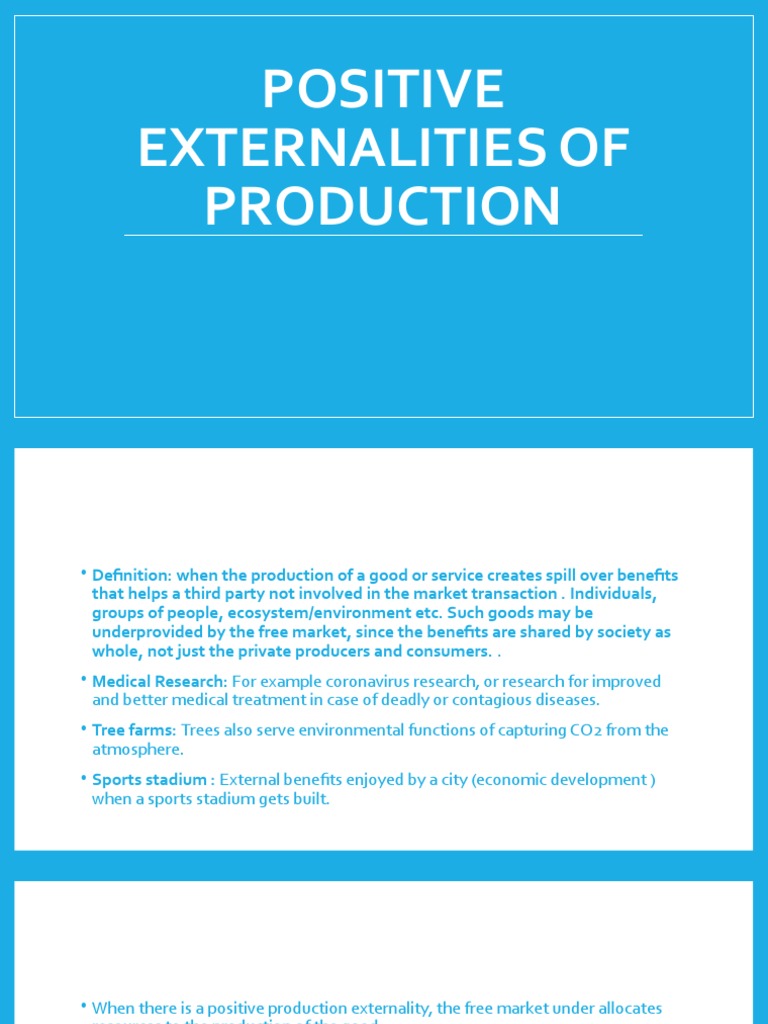 Positive Externalities of Production and Consumption | PDF ...