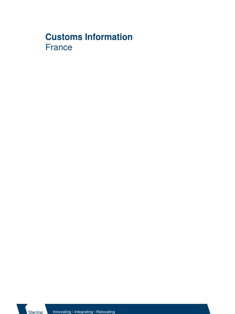 France Customs Information | PDF | Customs | Invoice