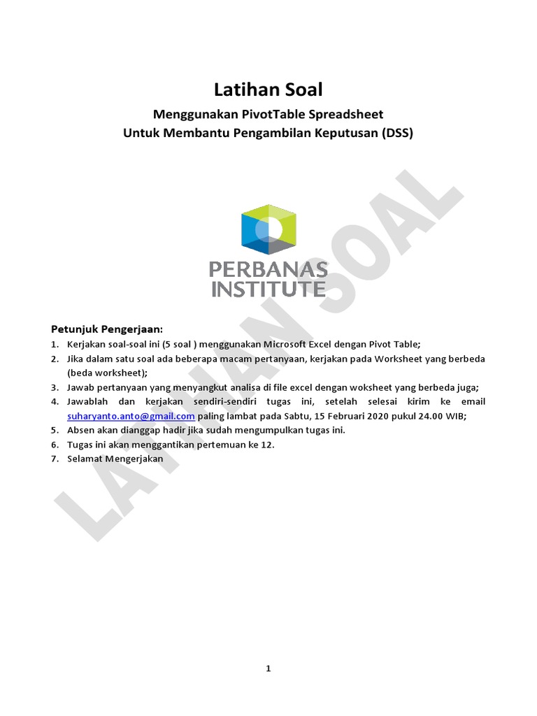 Soal Pivottable | PDF