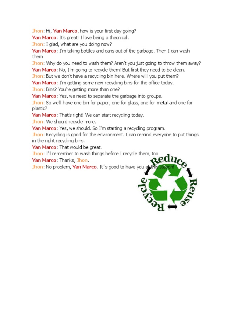 Jhon Jhon: Yan Marco Yan Marco Yan Marco | PDF | Reuse | Recycling