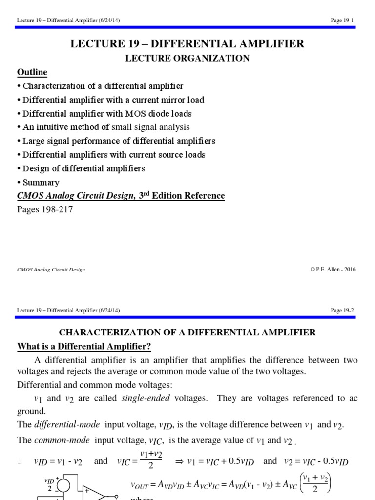 Lecture19 150211 PDF | PDF | Amplifier | Field Effect Transistor