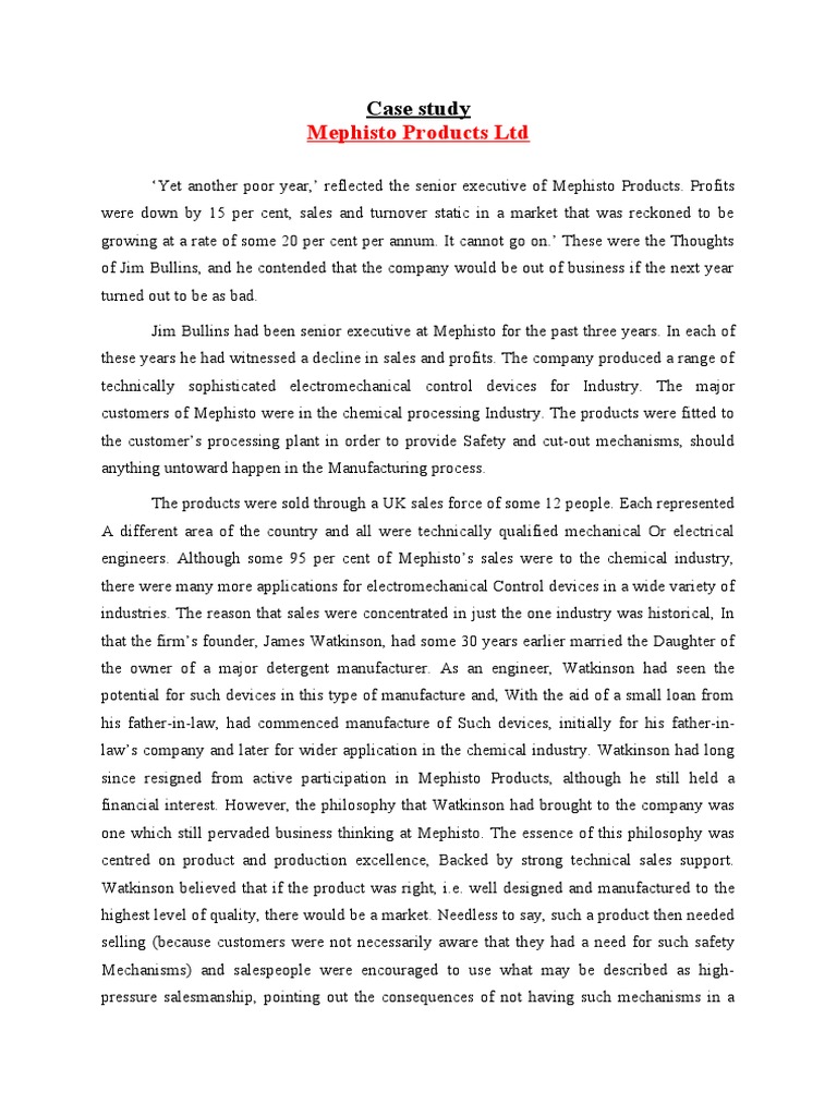 Case Study - SM | PDF | Sales | Marketing