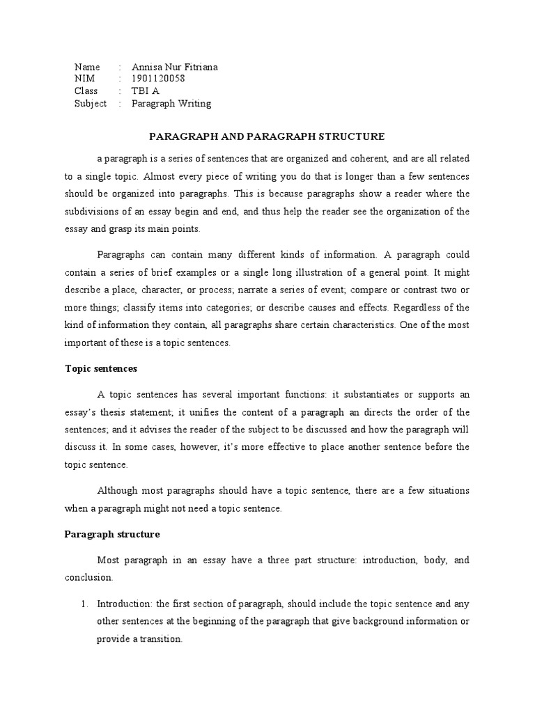 Paragraph and Paragraph Structure | PDF | Human Communication | Semiotics