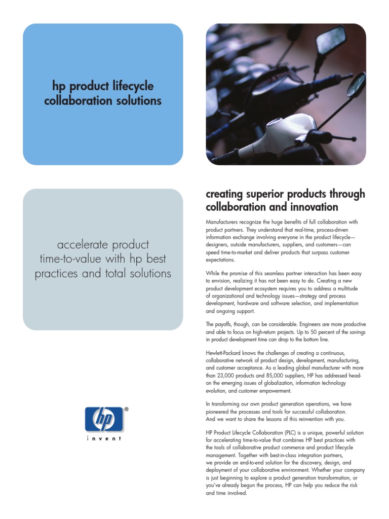 HP Product Lifecycle Collaboration Solutions: Accelerate Product Time ...
